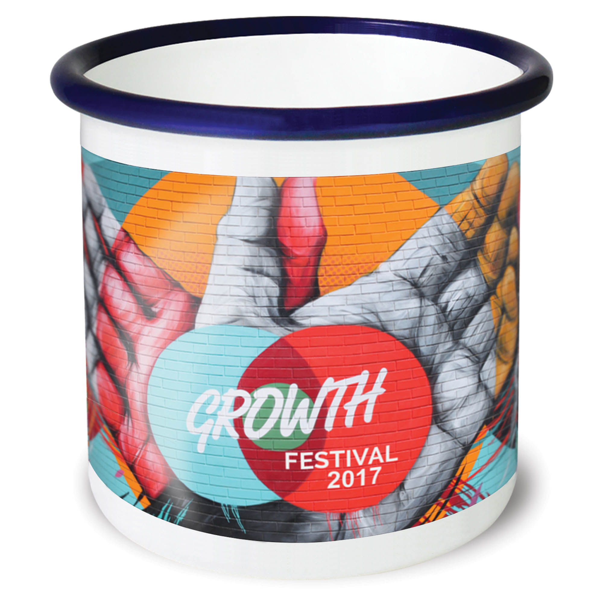Premium Full Colour Enamel Mugs 285ml 10oz Promo Catering