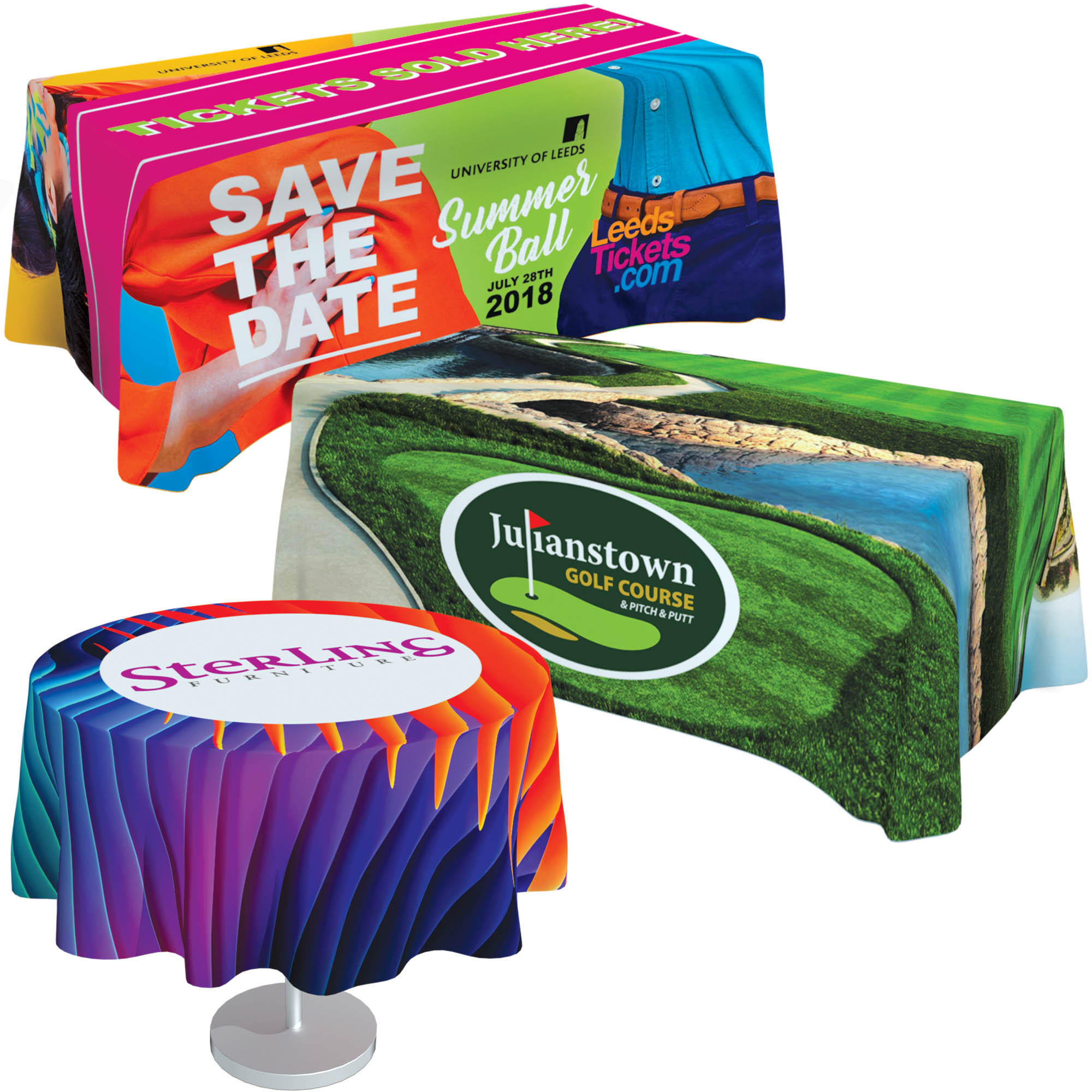 Full Colour, Full Coverage Table Cloths (Rectangular & Circular ...