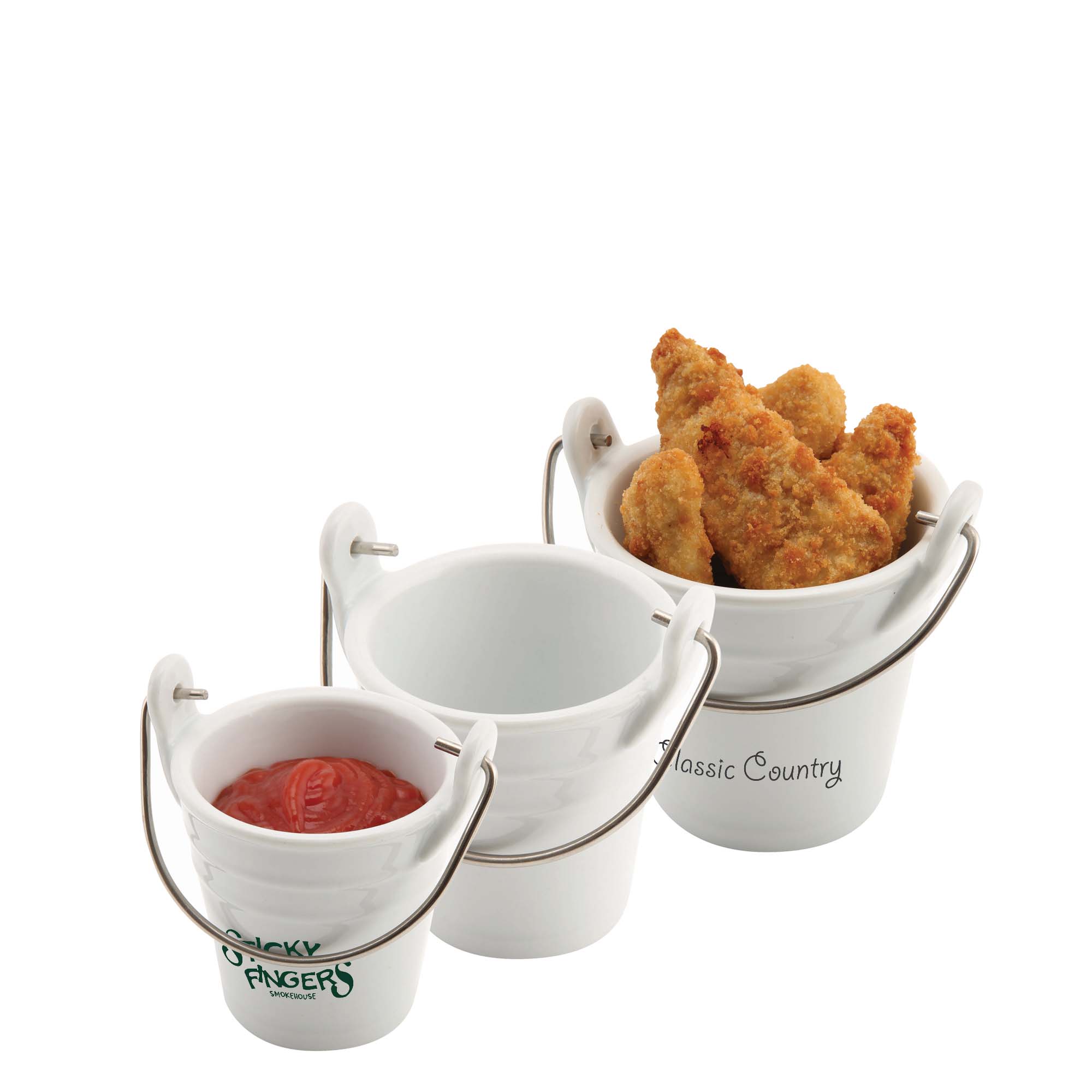 Long Galvanised Steel Serving Bucket (23X15X7cm) - Promo Catering